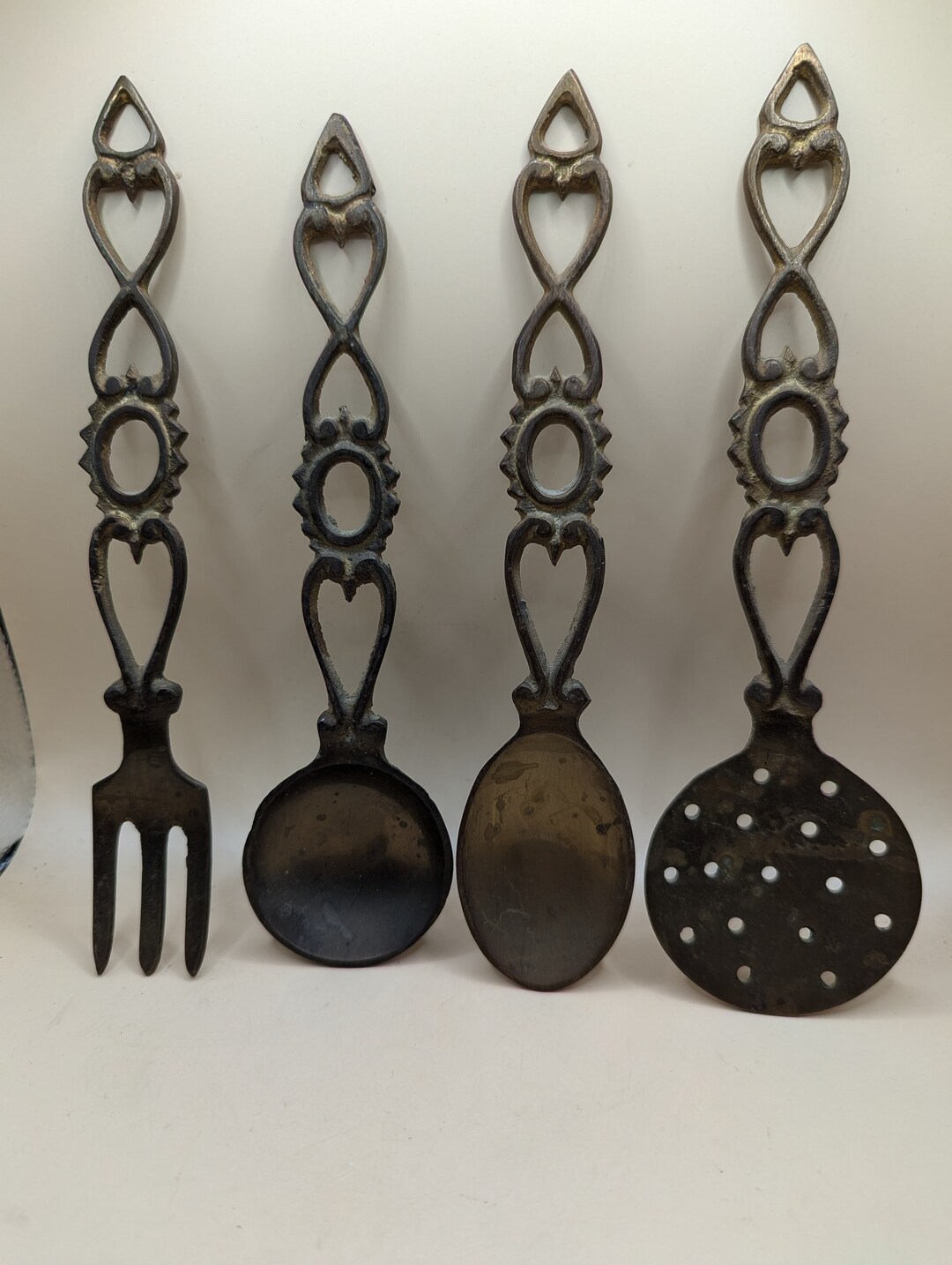 Vintage Cute Antique Brass Small Set Miniature Kitchen Utensils - Etsy