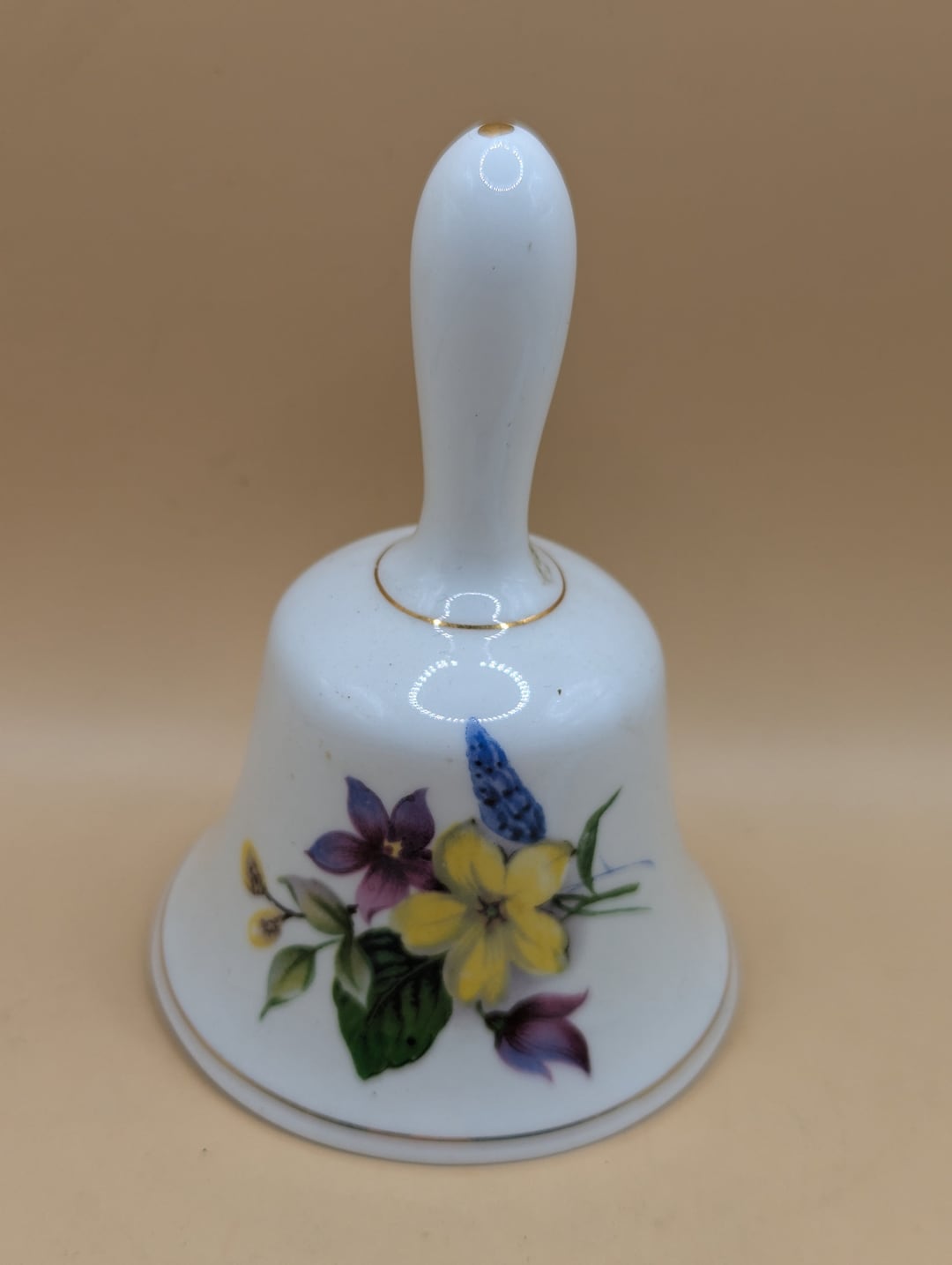 Collectible Dinner Bell Sheer Elegance Fine Bone China Floral on White ...