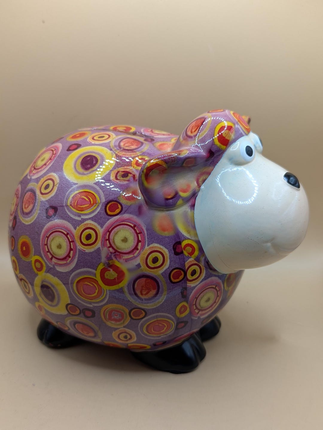 Giselle the Sheep Money Box, Reds and Pinks. Pomme-pidou - Etsy UK