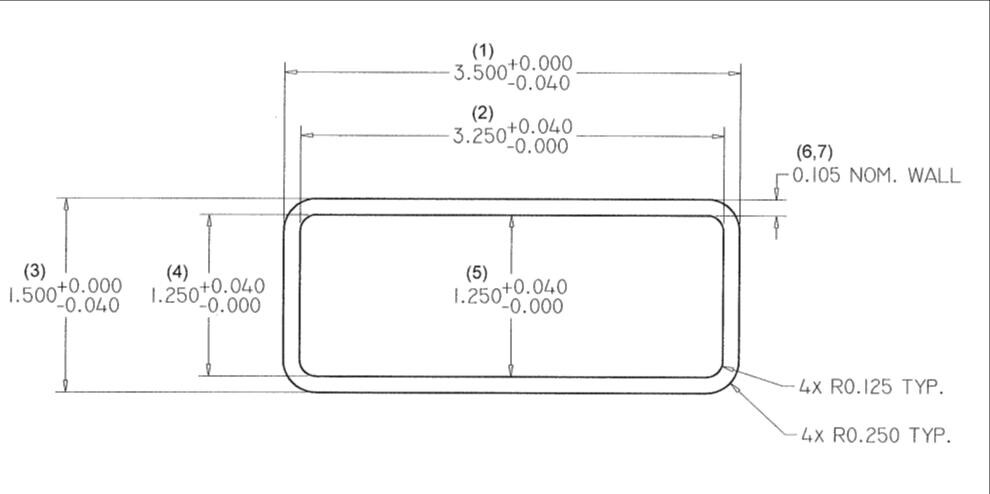 PVC Rectangular Tube 1 1/2" X 3 1/2" X 12", Same OD as a 2x4 Piece of ...