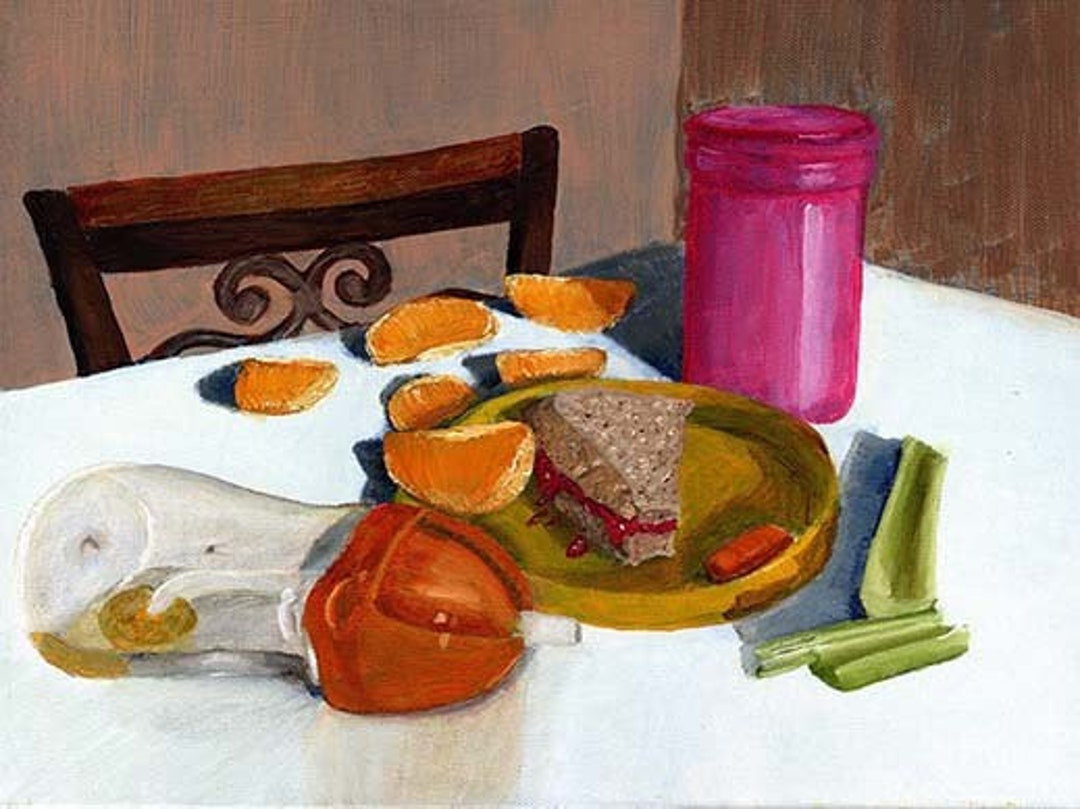 Lunchtime Kids Food Still Life Painting Digital Print - Etsy