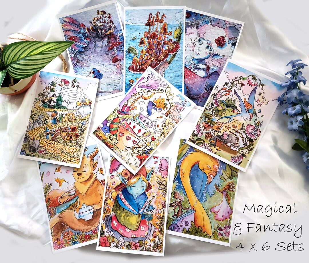 LAST ONES: Magical & Fantasy 4 X 6 Postcards - Whimsical - Etsy