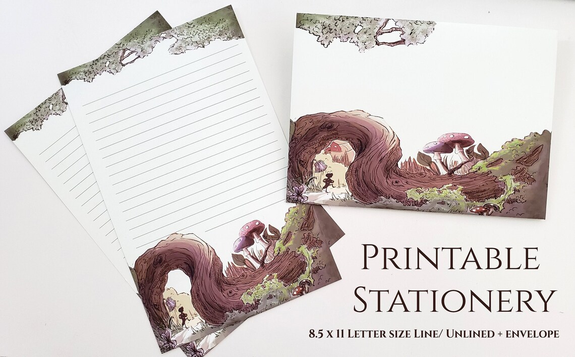 PRINTABLE Stationery and Envelope Printable Writing Paper - Etsy
