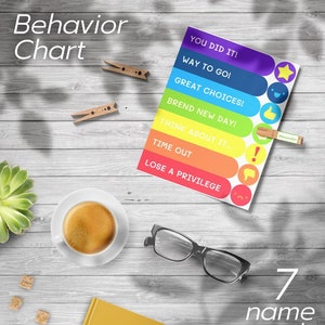 Printable Behavior Chart for Kids - Etsy