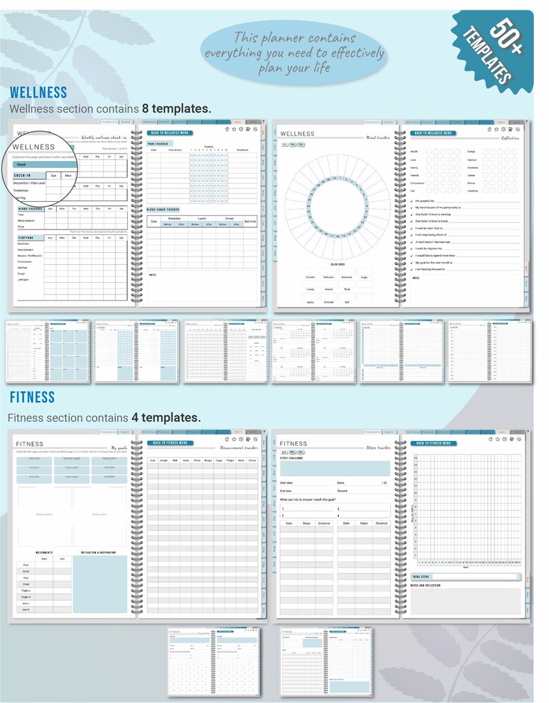 Hyperlinked Onenote Planner 2022 Seablue Template One Note Etsy Canada Hyperlinked Onenote Planner 2022 Seablue Template One Note Etsy Canada