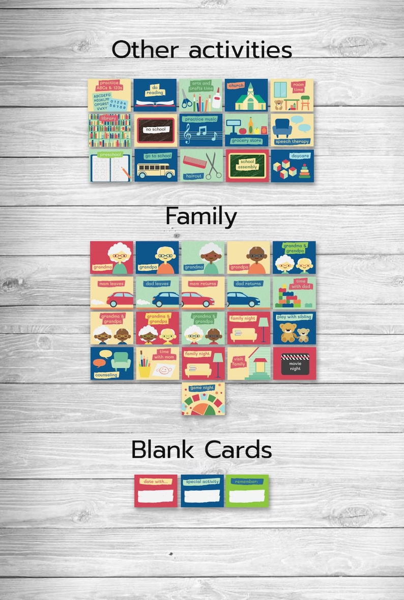 Visual Calendar Cards for Kids (printable Set of 120 Cards) - Etsy