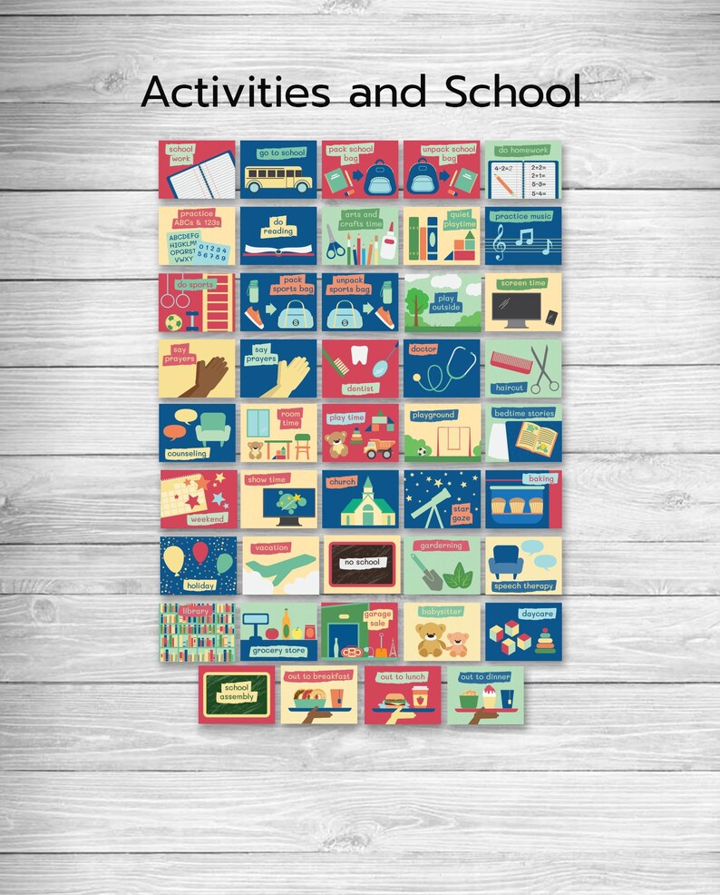 Routine Cards for Kids Printable (set of 100 Cards) - Etsy