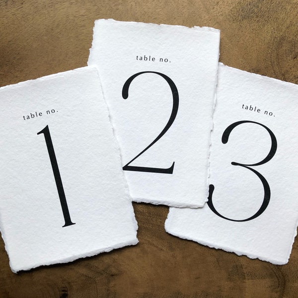 5x7 Table Numbers - Etsy