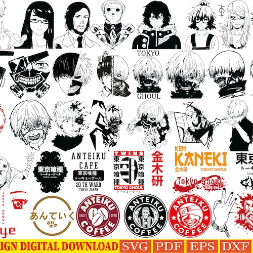 40 Designs Anime Bundle SVG Digital Download Japanese SVG - Etsy