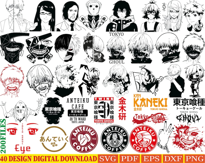 40 Designs | Anime Bundle SVG Digital Download | Japanese SVG | | Anime ...