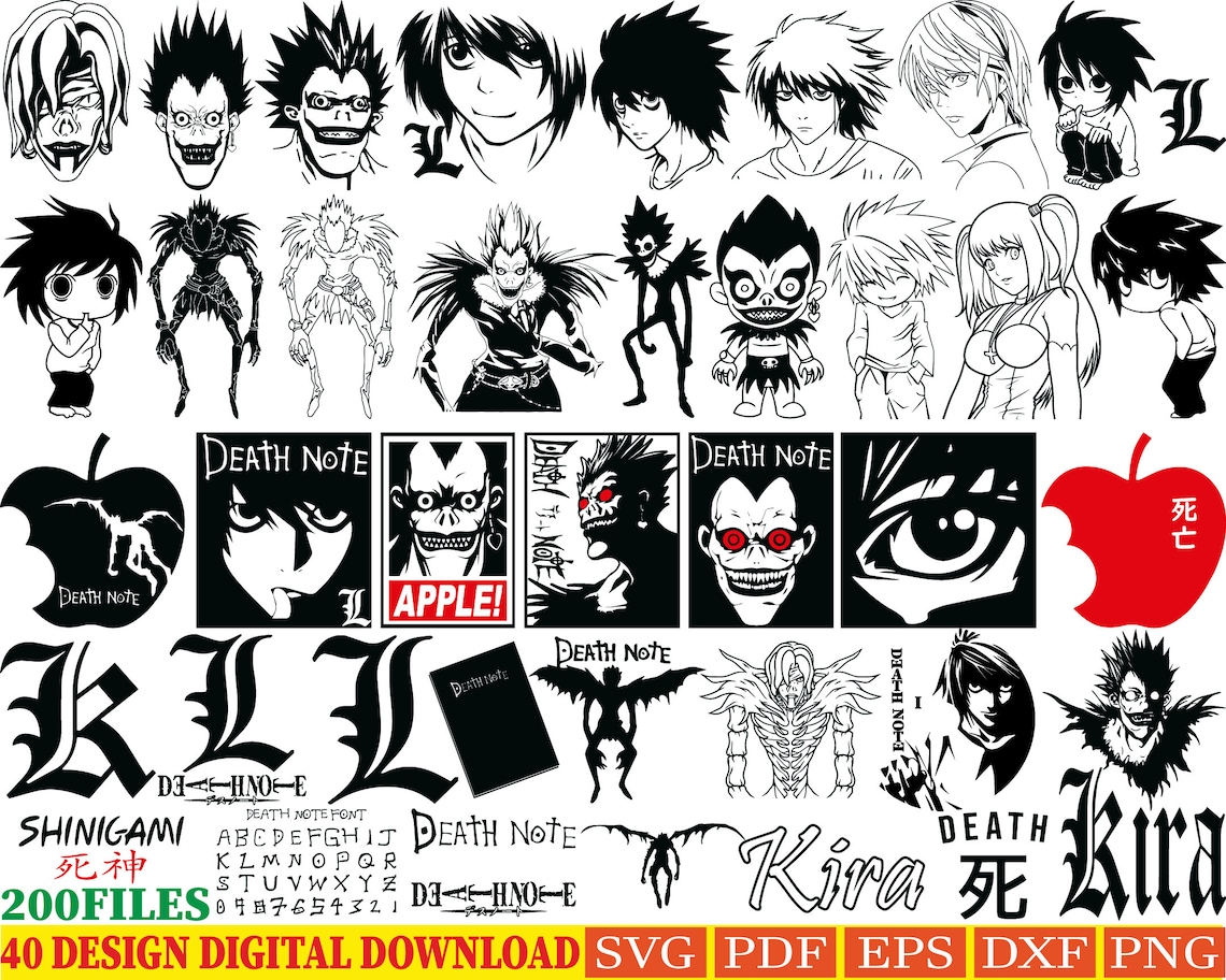 40 Designs | Anime Bundle SVG Digital Download | Japanese SVG | | Anime ...