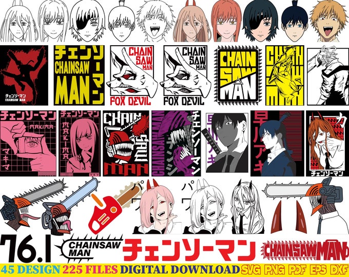 45 Designs | Anime Bundle SVG Digital Download | Japanese SVG | | Anime ...