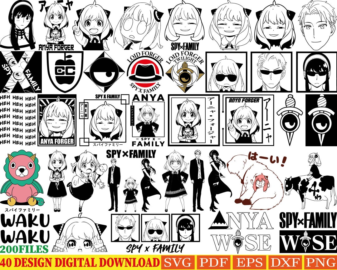 40 Designs | Anime Bundle SVG Digital Download | Japanese SVG | | Anime ...
