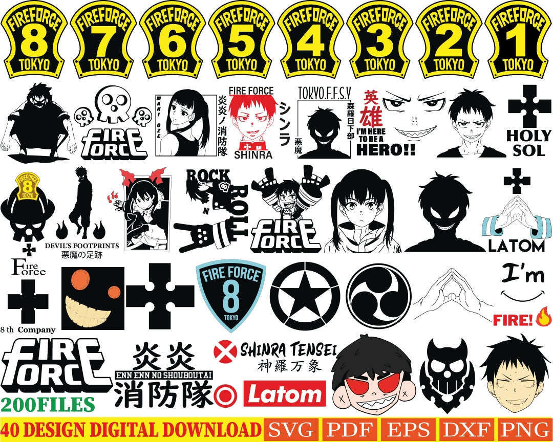 40 Designs | Anime Bundle SVG Digital Download | Japanese SVG | | Anime ...