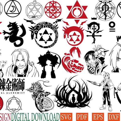 45 Designs Anime Bundle SVG Digital Download Japanese SVG - Etsy