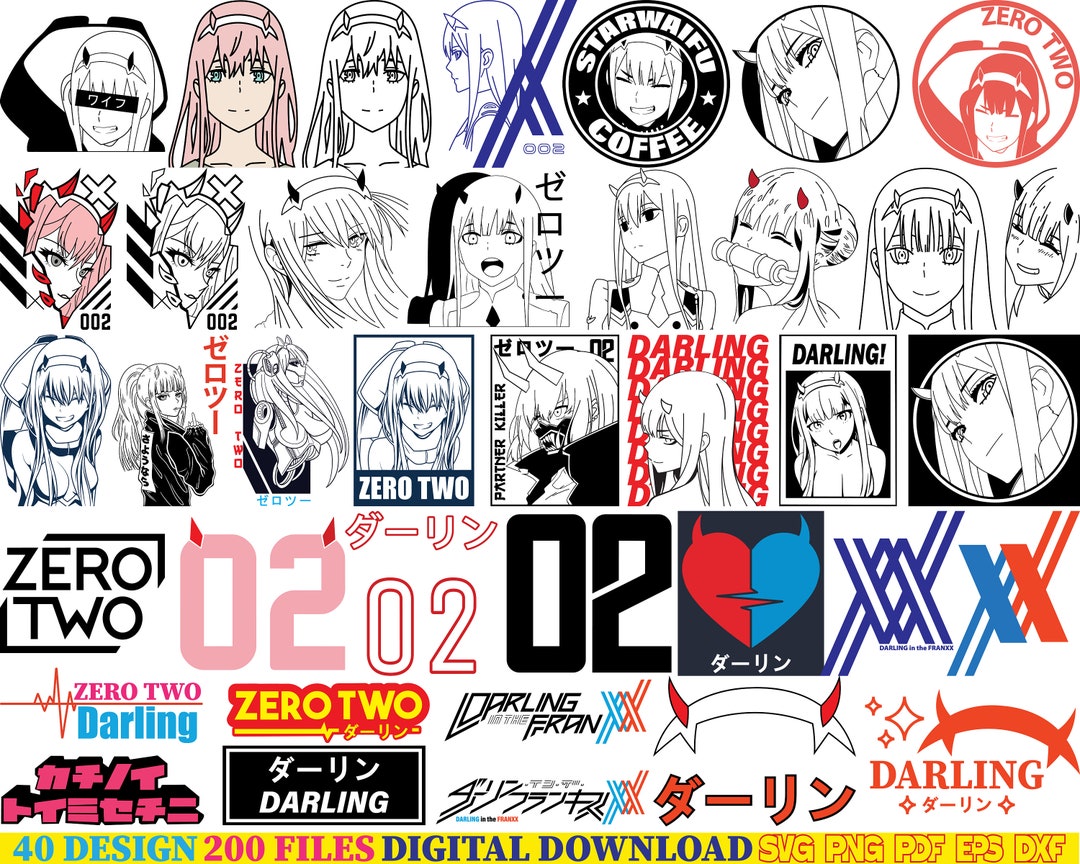 40 Designs Anime Bundle SVG Digital Download Japanese SVG Anime ...
