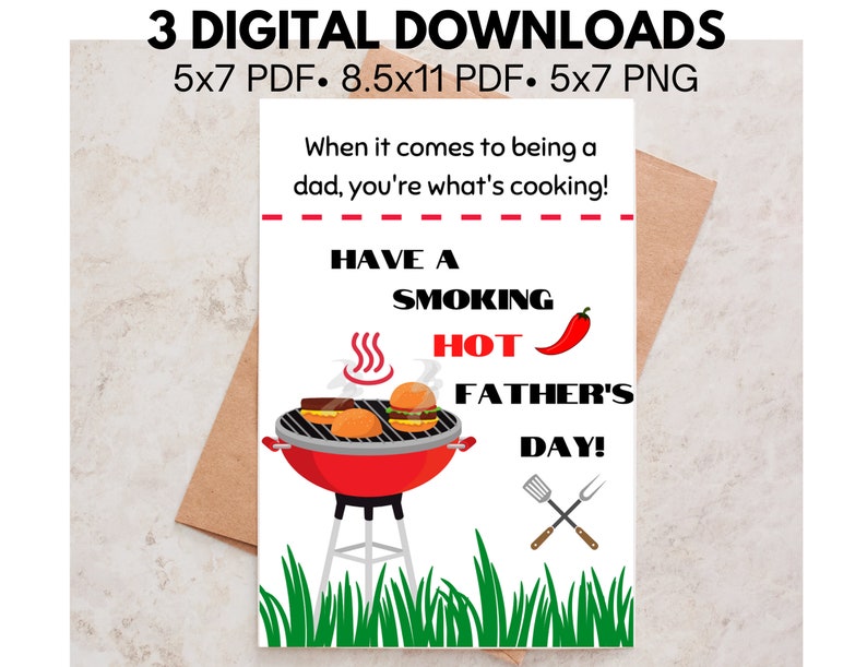Father's Day Card Grilling - Etsy