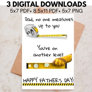 Father's Day Card- No One Measures up to You! - Etsy