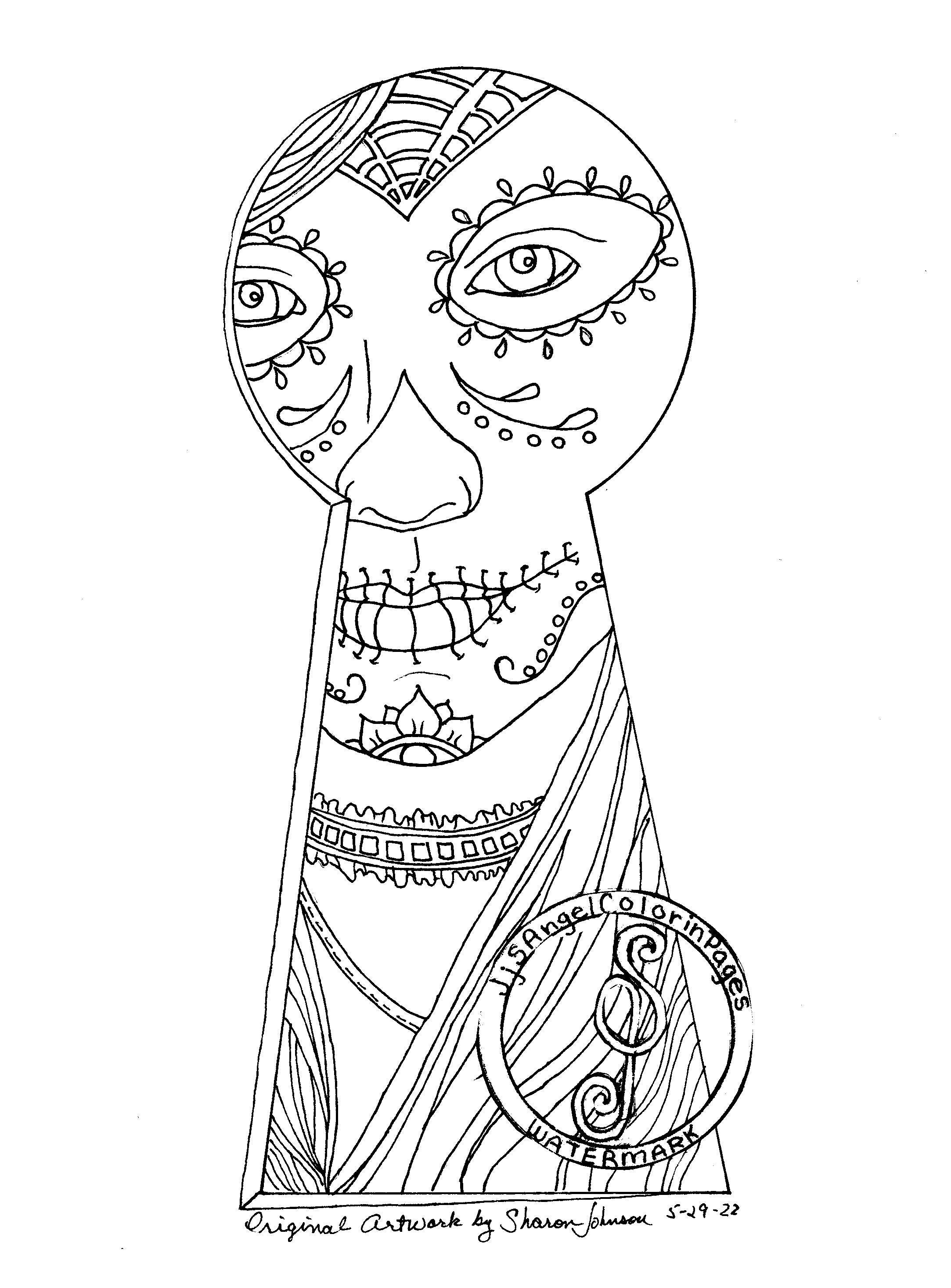 Keyhole Coloring Page