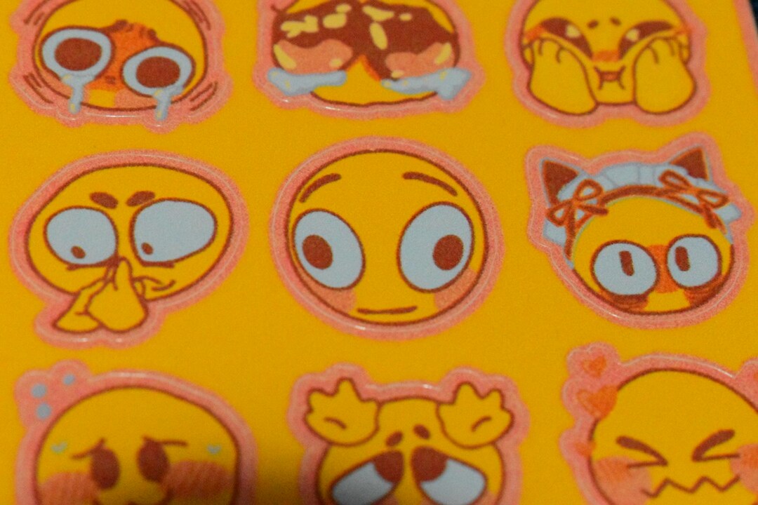Silly Emote Vinyl Sticker Sheet - Etsy