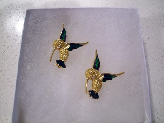 Pair of Hummingbird Pins - Gem