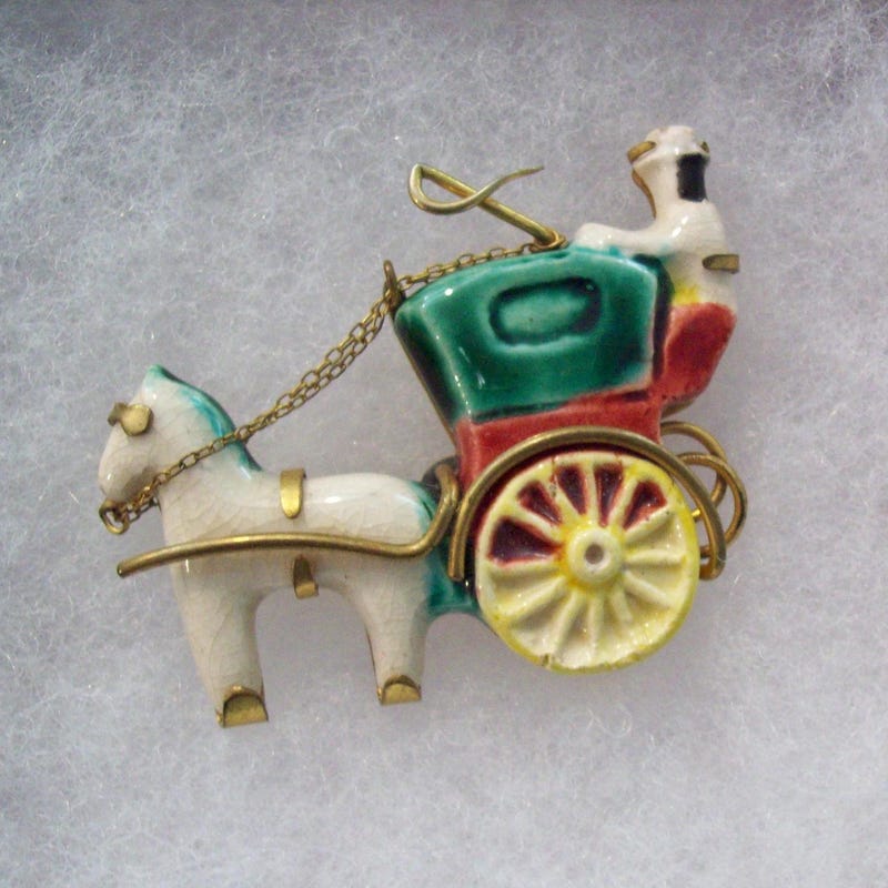 Horse and Carriage Pin - Etsy
