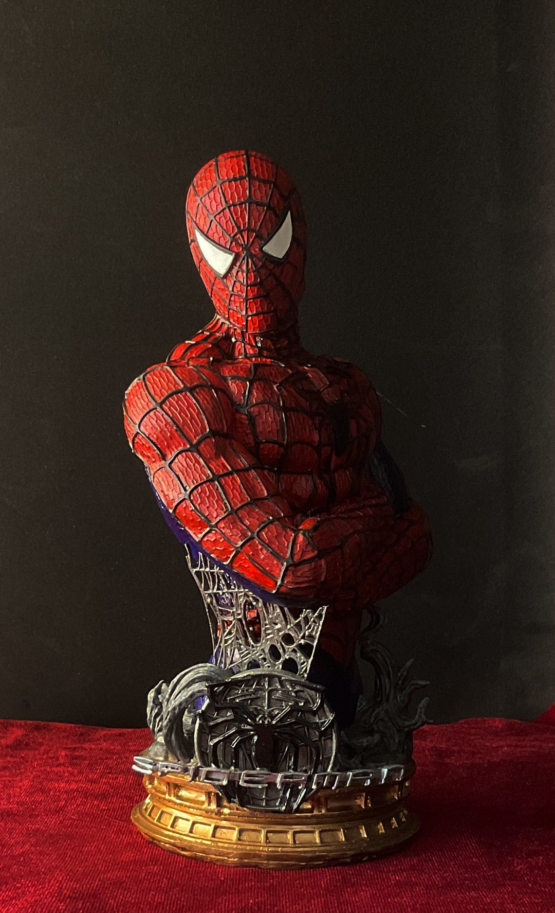 Spider Man Statue Handmade Print Professional Painted - Etsy