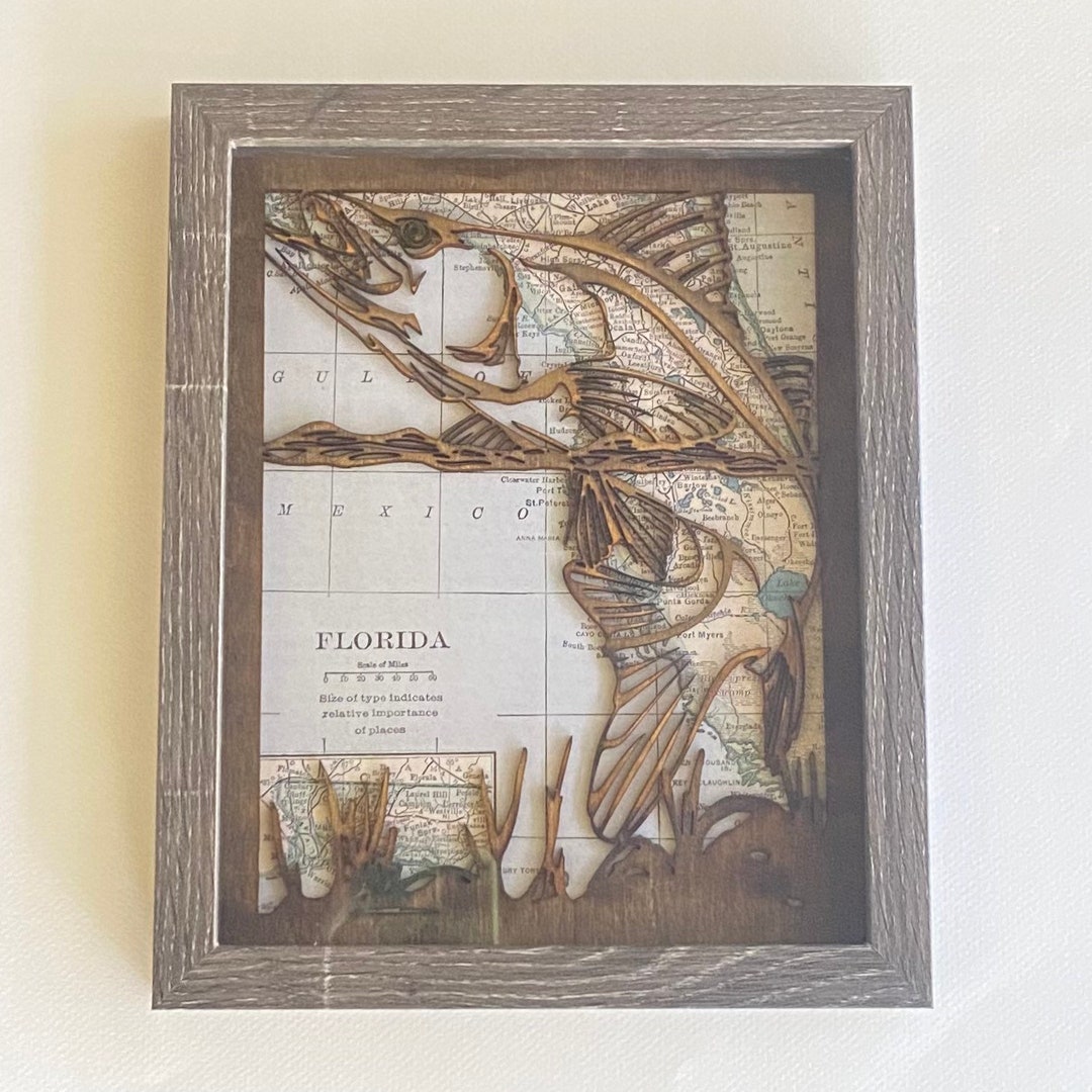 FLORIDA SNOOK 8 X 10 ART Snook Fishing Art Fishing Home - Etsy