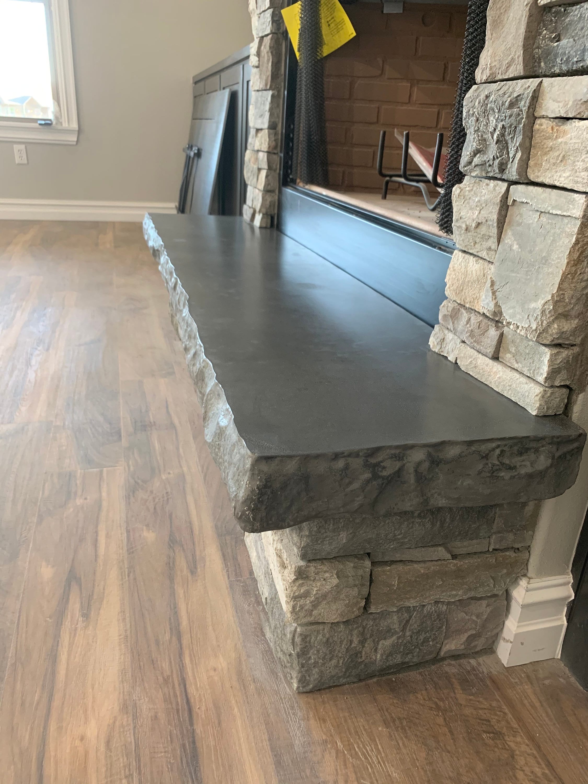 Handmade Modern Concrete Hearth: Custom Fireplace Surround. - Etsy