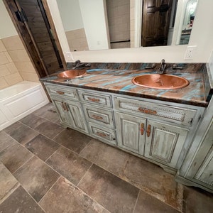 Custom Exotic Bathroom Vanity Countertop: Made-to-order Kitchen ...
