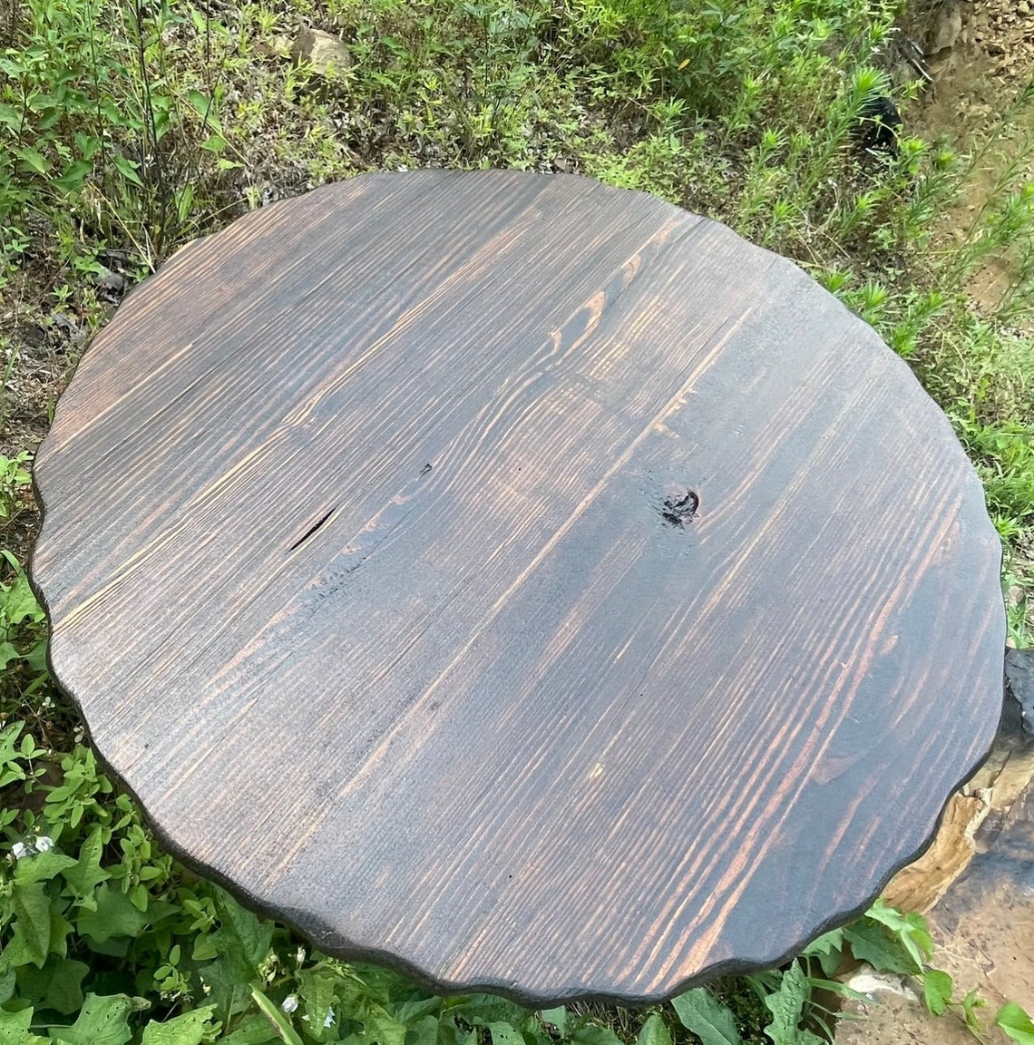 Rustic Farmhouse Stained Pine Table Top - Etsy