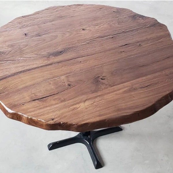 Live Edge Round Dining Table - Etsy