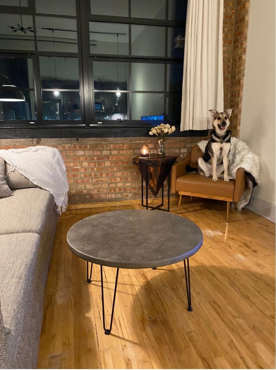 Custom Round Concrete Coffee Table - Etsy