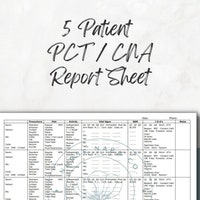 6 Patient CNA Task List: Vital Signs Log & Shift Planner (PDF, Word ...