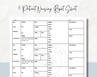 Nursing Shift Assessment - Etsy