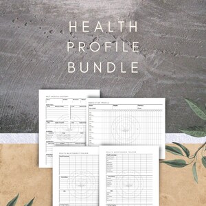 Health Profile Medical Organizer Health Maintenance Medical - Etsy