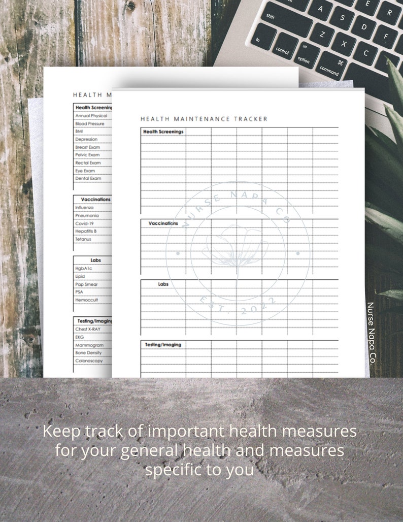 Health Profile, Medical Organizer, Health Maintenance, Medical History ...