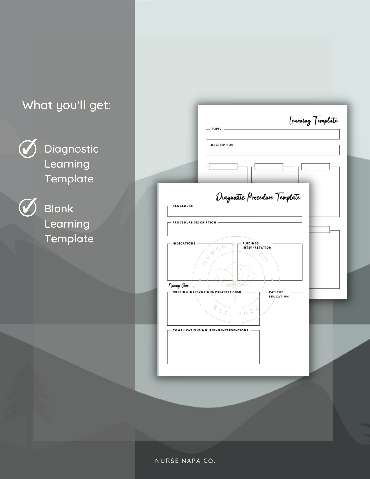 Diagnostics Learning Template, Nursing Student, HIGH QUALITY, Study Aid, Concept Map, Future ...