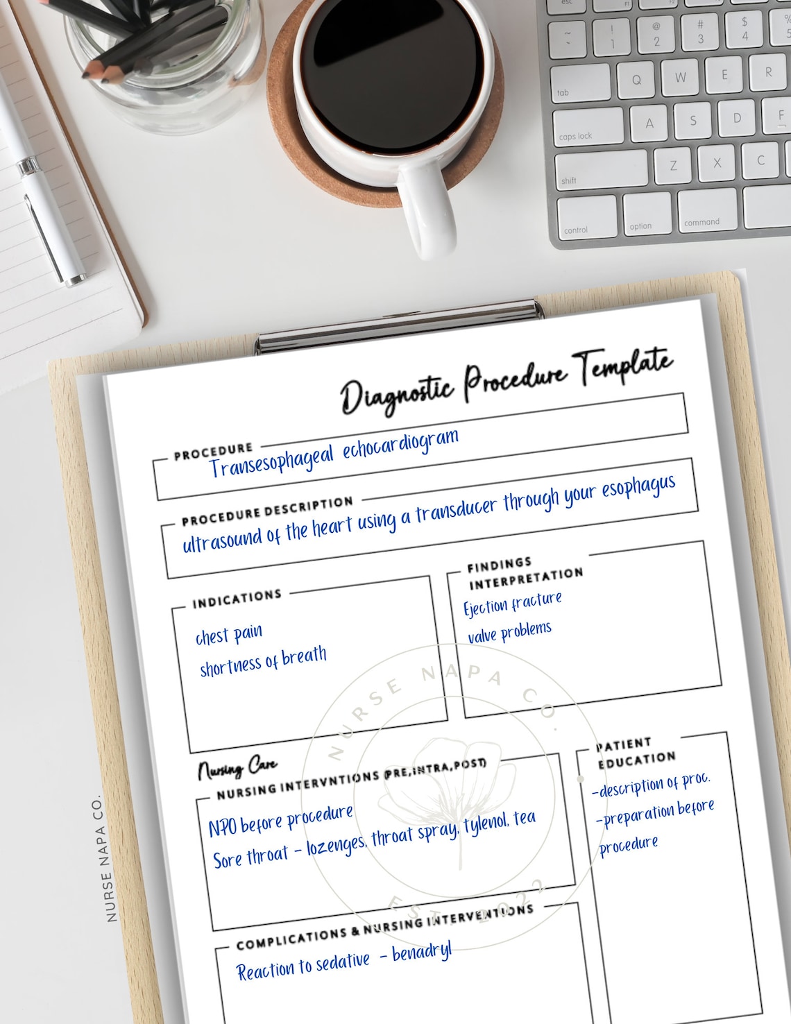 Diagnostics Learning Template, Nursing Student, HIGH QUALITY, Study Aid, Concept Map, Future ...