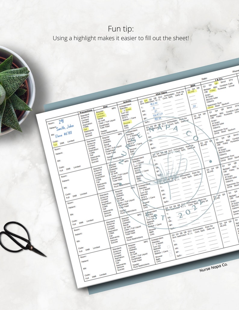 6 Patient Pct Report Sheet Bundle, Cna Report Sheet Bundle, HIGH ...