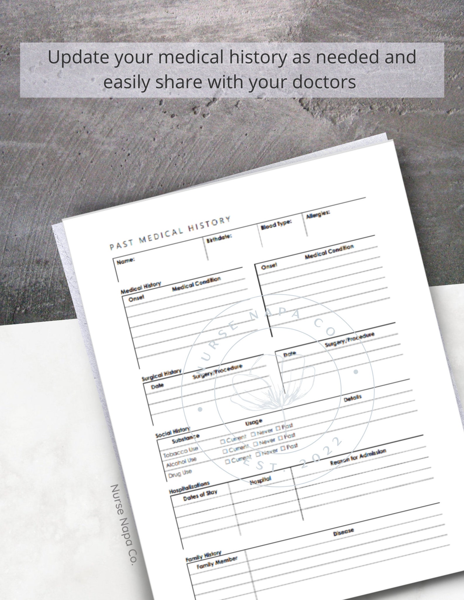 Health Profile, Medical Organizer, Health Maintenance, Medical History ...