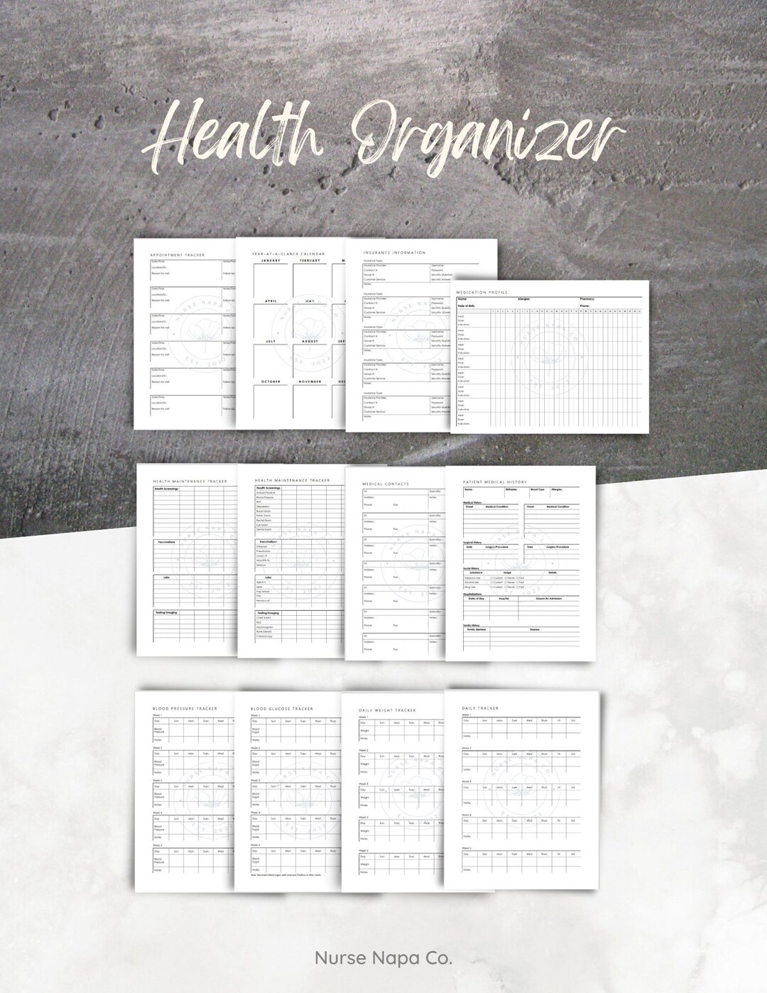 Health Organizer, Medical Binder, Healthcare Management, Homecare ...