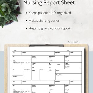 3 Patient Report Sheet Multiple Patient Report Sheet Nurse - Etsy