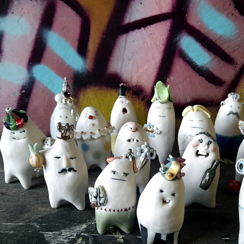 The Hipster: Unique Collectable Porcelain Pottery Clay Figurine, Towns ...