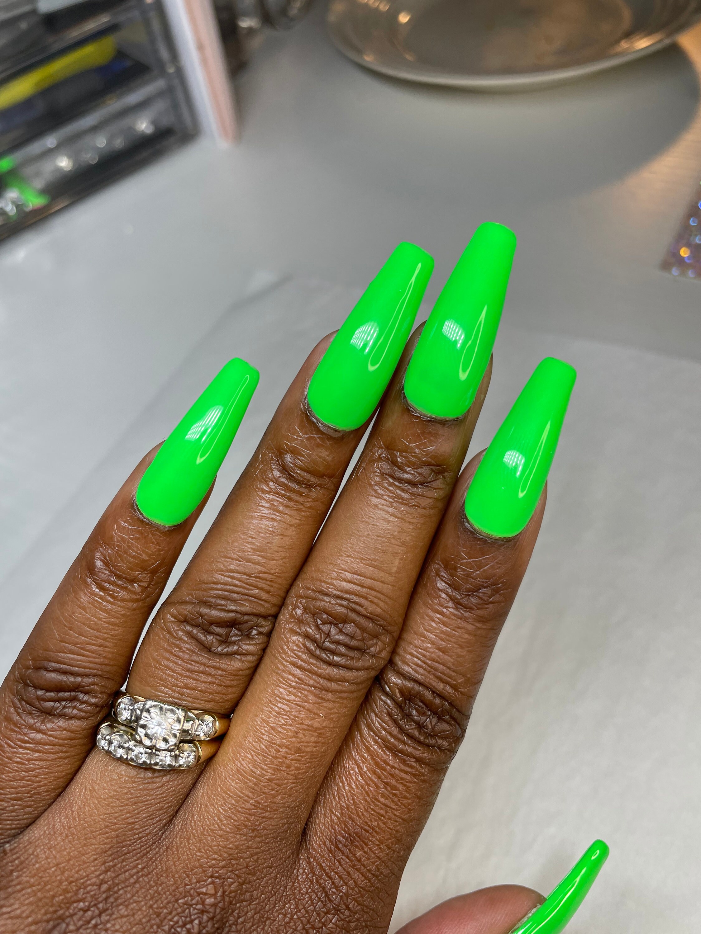 Neon Press on Nails - Etsy