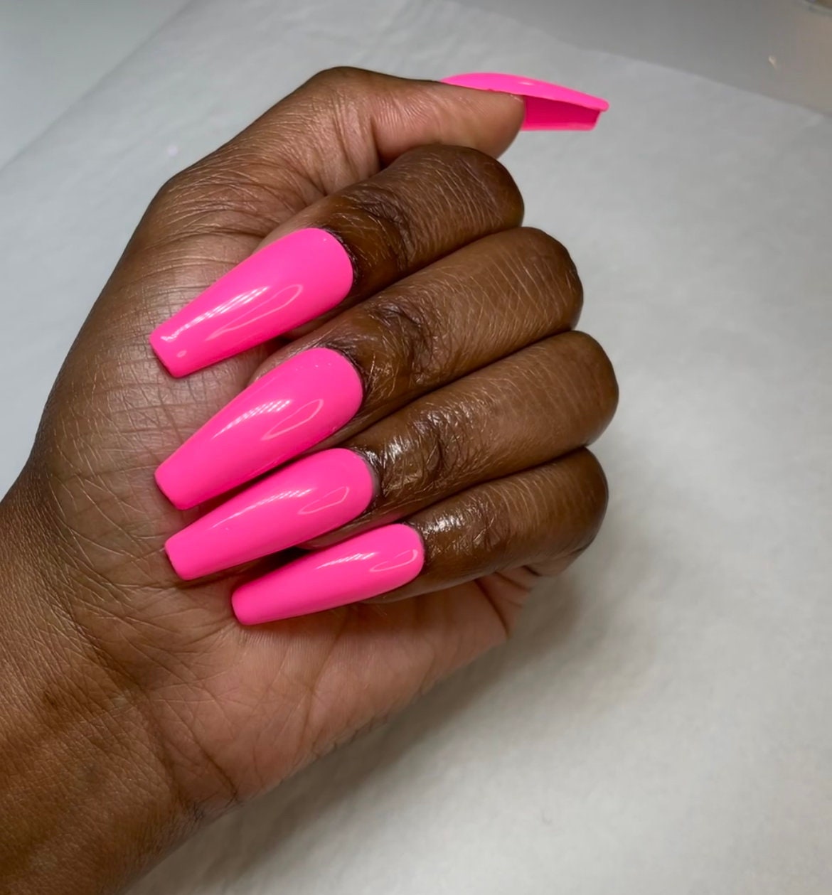 Neon Press on Nails - Etsy