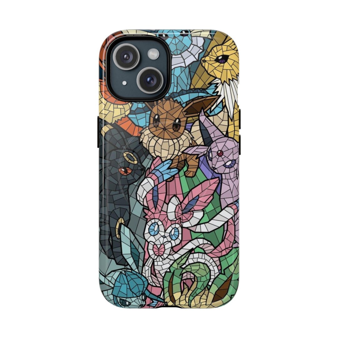 Pokemon Eevee Eeveelutions Mosaic Glass Window Effect Tough Magnetic ...