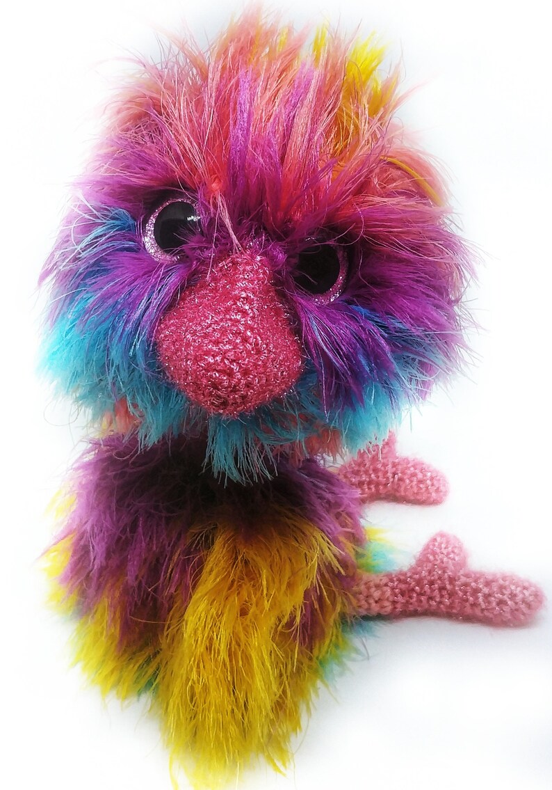 Colorful Furry Ostrich Amigurumi Crochet Pattern, Cute Ostrich Toy PDF ...