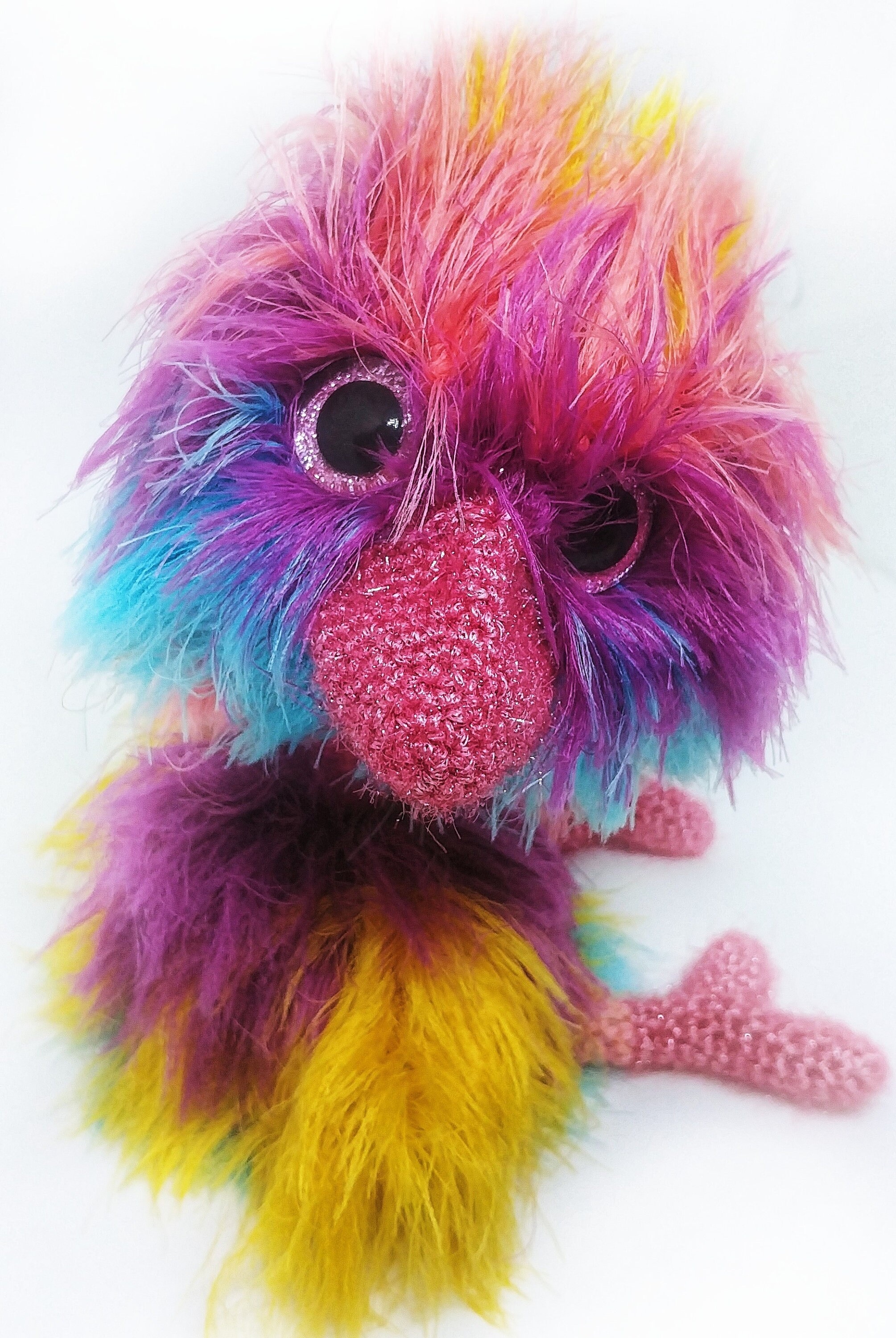 Colorful Furry Ostrich Amigurumi Crochet Pattern Cute Ostrich - Etsy