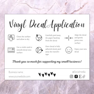 Apply Vinyl Decal Instructions, Instructions for Car Decal, Decal ...
